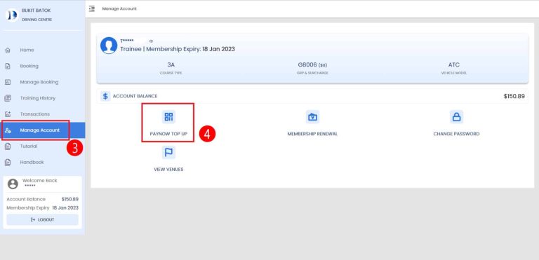 Account Top-Up Information - BBDC